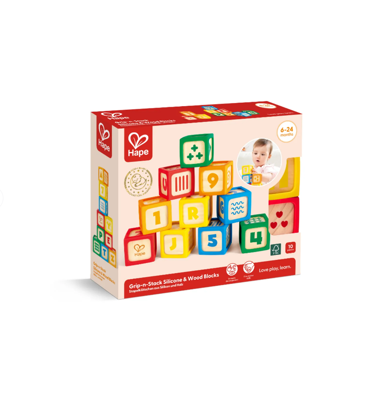 Grip-n-Stack Silicone & Wood Blocks – The Toy Shoppe Northport