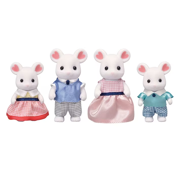 Calico Critters Marshmallow Mouse Family – The Toy Shoppe Northport