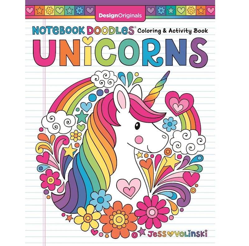 Notebook Doodles Unicorn Coloring Book – The Toy Shoppe Northport